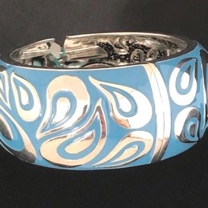 Spring Street | Jewelry | Spring Street Blue Enamel Bracelet Paisley ...